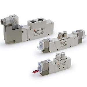 VQZ3121BR-5YO1-02F-Q: Elektrozawór 5/2, pojedyncza cewka, 24V DC ...