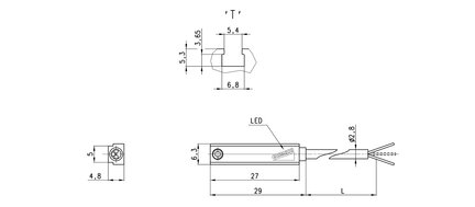 CST-220: Czujnik położenia magnetyczny CST-220, seria CST-CSV-CSH, CSB ...